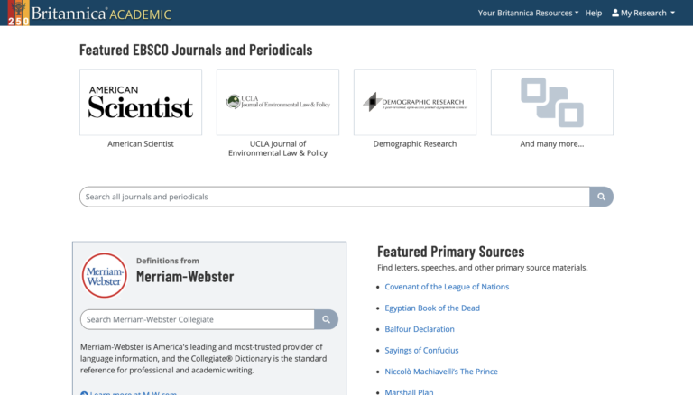 Britannica® Academic – Britannica Digital Learning